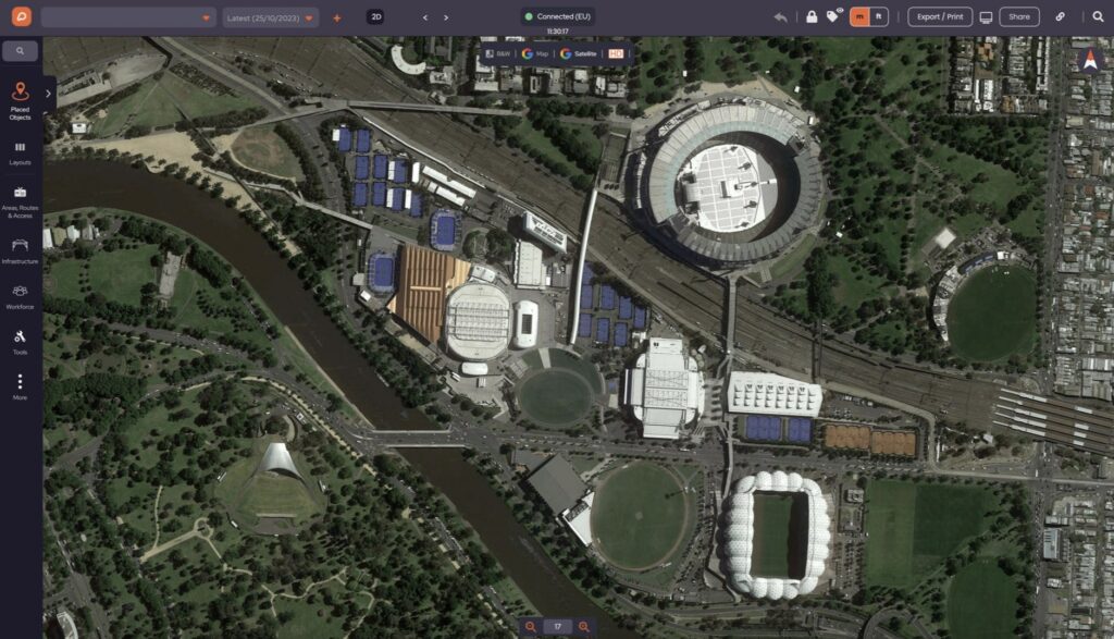Create event site plan using HD maps in OnePlan | OnePlan