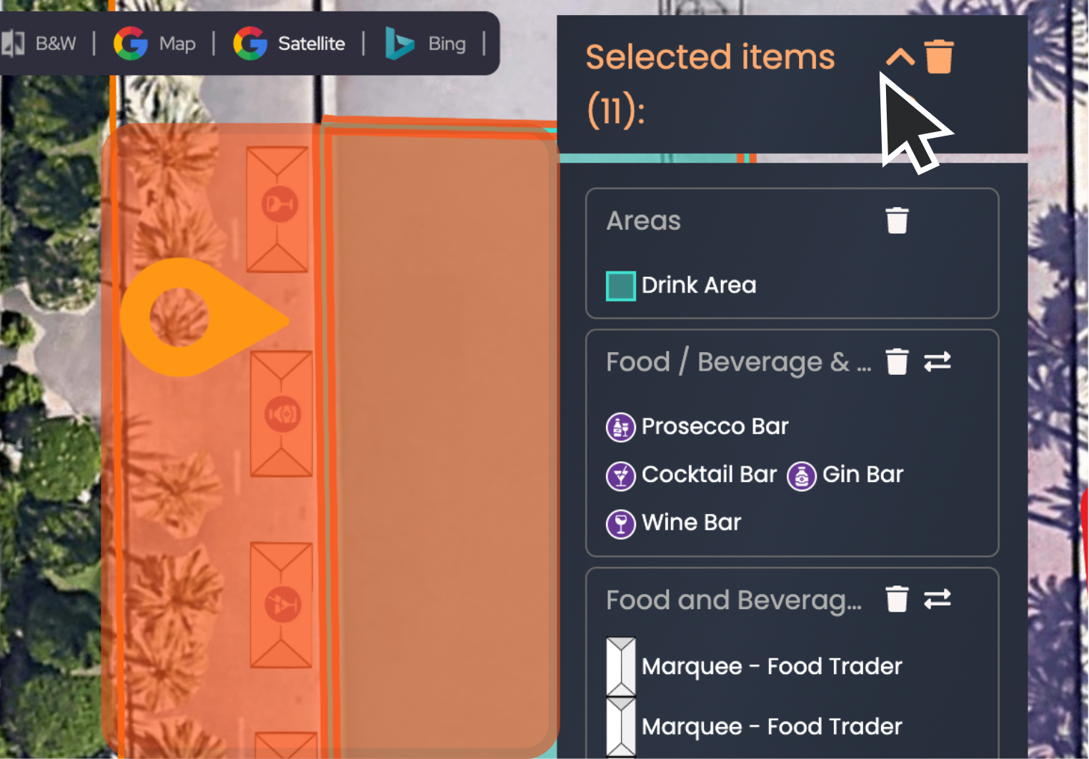 Multi-select objects - OnePlan Events