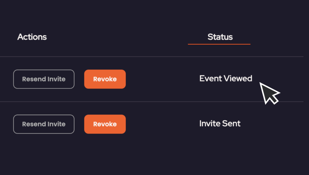 View event sharing status - OnePlan Events